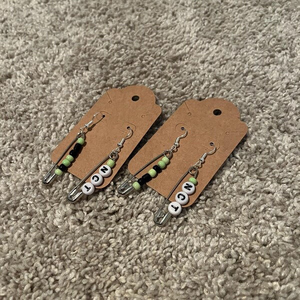 KPOP Safety Pin Earrings | Bts Seventeen Blackpink Txt Exo Nct Stray ...