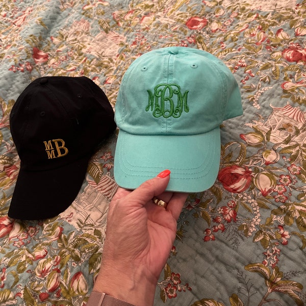 Monogrammed Cap - Etsy