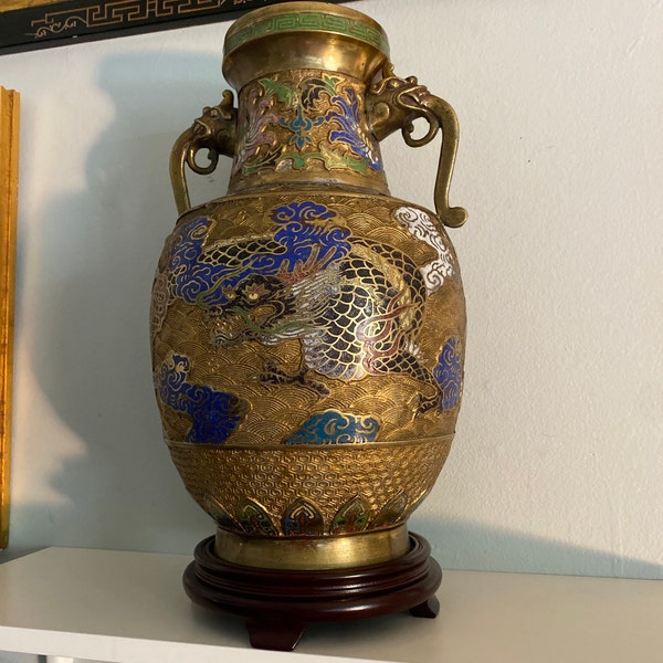 Dark Red Mahogany Porcelain Vase Stand - Etsy