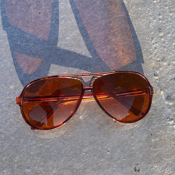 Bug Eye Goggle Wrap Around Vintage Sunglass With Glass Lens - Skip - Etsy