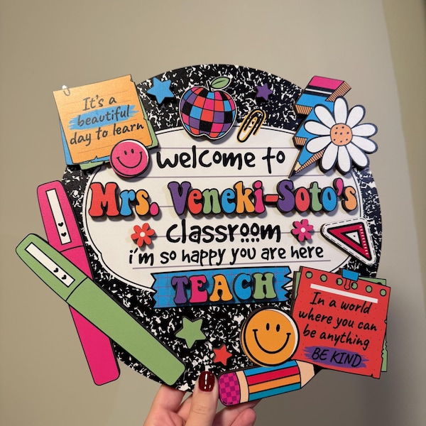 ASL Teacher Gift, Sign Language Gift, Teacher Name Sign, Teacher ...