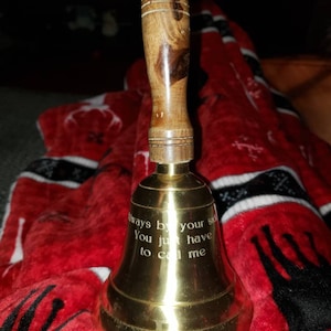 Engravable Brass Bell Solid Brass School Bell Brass Handbell Great Gift ...
