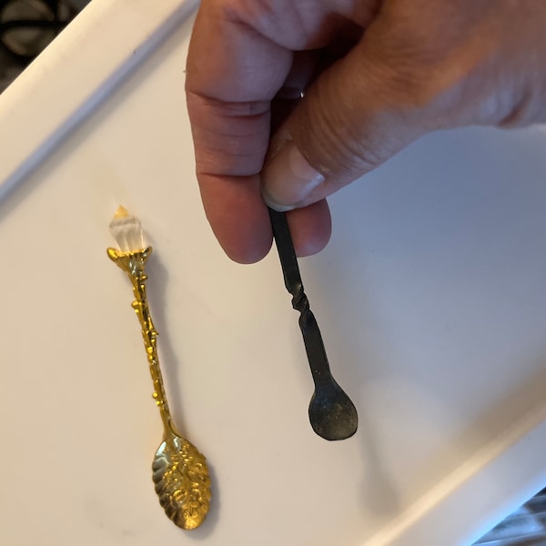 Twisted Horseshoe Nail Incense Spoon, Witches TINY Spoon Hand Forged ...