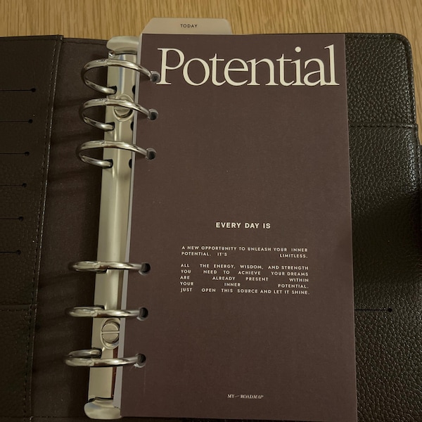 Habit Tracker Half Pages Inserts 1 Edition Ring Binder Inserts Inserts for A5 Ring Planners and ...