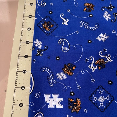 NCAA University of Kentucky Wildcats Blue & White College Logo 100% ...