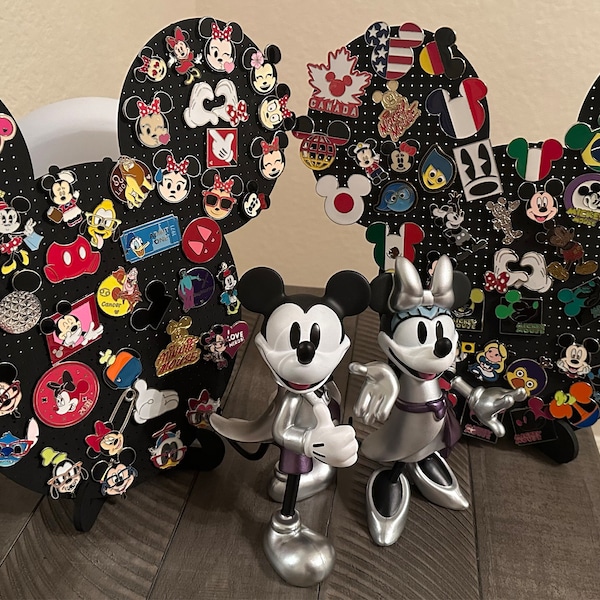 Mickey Shaped Corkless Pin Board Pin Trading Pin Collection With Frame ...