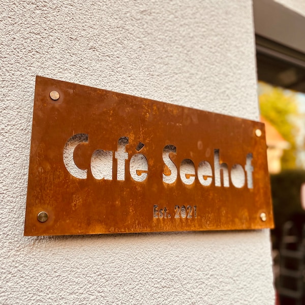 Custom COR-TEN Steel House Sign, Corten "weathering Steel" House Sign ...