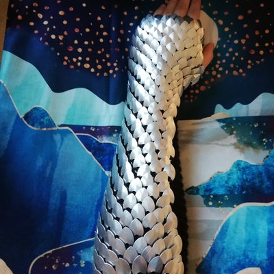 Dragon Scale Gauntlets Knitted Dragonhide Armor Elbow Length Custom ...