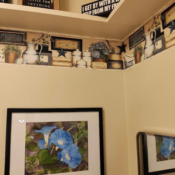 Architectural Scroll Berry Die-cut Border - Light Navy/green Oa8211b - Etsy