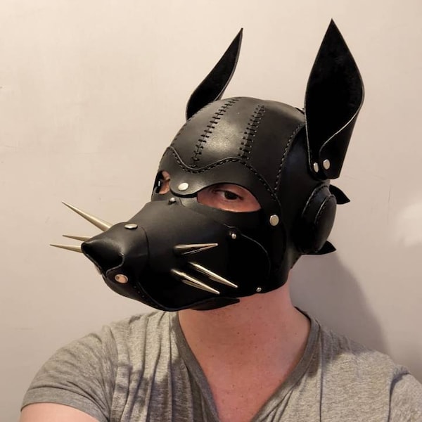 Wolf Pup Dog Mask Pattern - Leather Hood PDF With Tutorial - Etsy