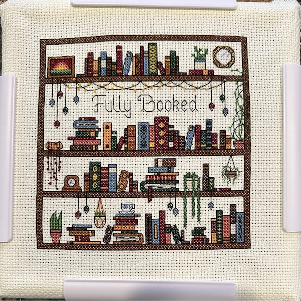 Fully Booked Bookshelf Cross Stitch PDF Pattern - COMPLEX | Fully ...