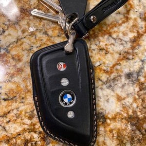 BMW Key Chain, Leather Car Key Fob Cover, Remote Key Case, Car Key Case ...