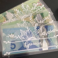 Clear Laminated A6 Sea Shells Cash Envelopes, Handmade and Customizable ...