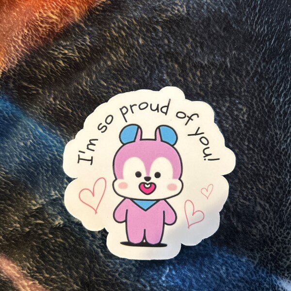Motivational Mang Without Mask Sticker / BT21 / BTS / Paper, Matte ...