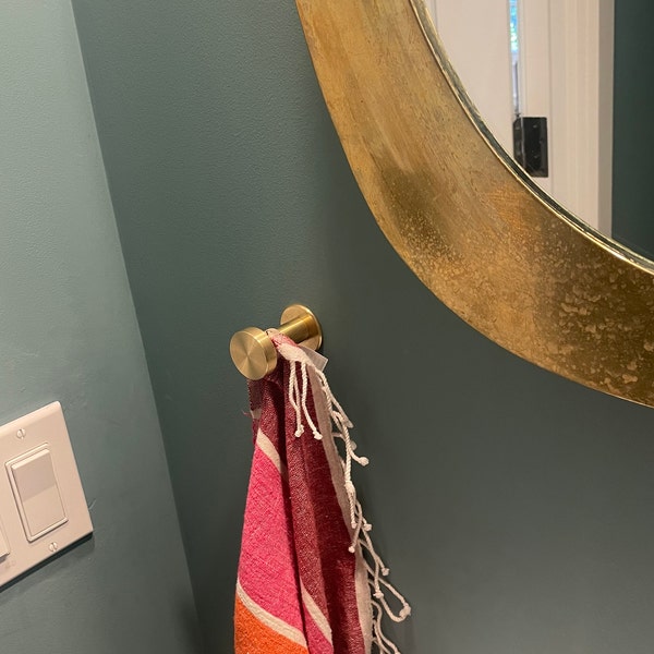 Solid Brass Hook • Heavy-duty Wall Hooks • Brass Home Decor • Brass ...