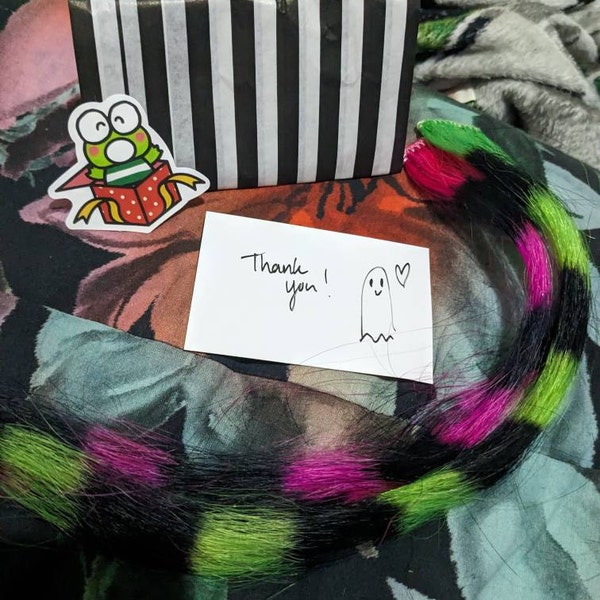Custom Scene Kid Raccoon Tail Hair Extension - Etsy