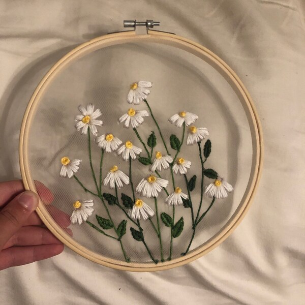 Embroidery Kit Beginner Flower Diy, Embroidery Kit Modern Plants, Diy ...