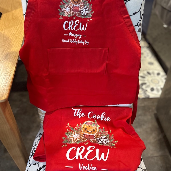 Cookie Crew Apron. Funny Holiday Apron,christmas Gift,christmas Apron ...