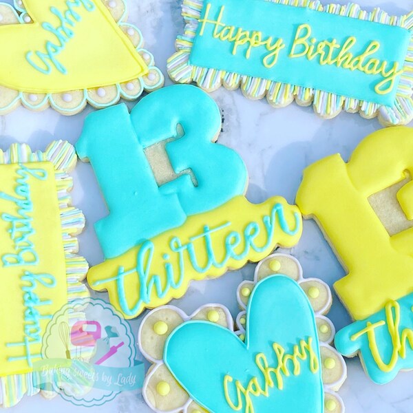 Lettered Number 13 Cookie Cutter/multi-size/dishwasher Safe Available ...