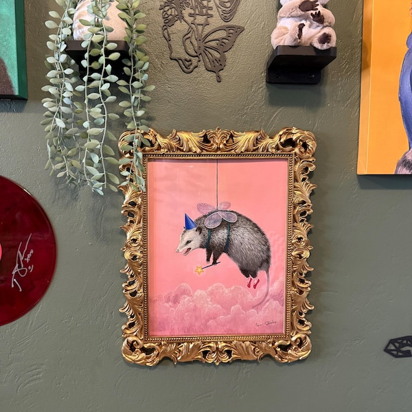 Fairy God Possum Sticker Decal - Original by Feral Felicitations - Etsy