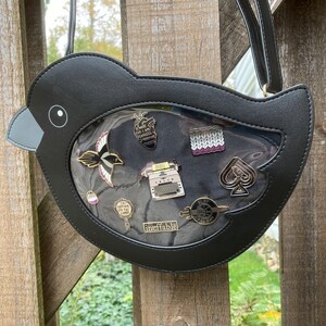 Crow Ita Bag Black Crossbody Purse - Etsy