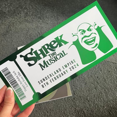 Personalised Ticket, Foil Concert Ticket, Tickets Gift, Golden Ticket ...