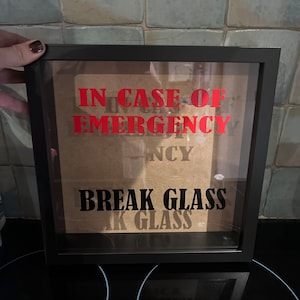 In Case of Emergency Break Glass VINYL ONLY frame Not Included Ikea ...