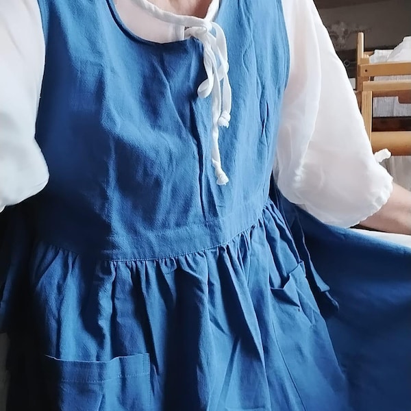 Pinafore Apron Dress, Vintage Style Cottage Aprons for Women, S - Plus ...