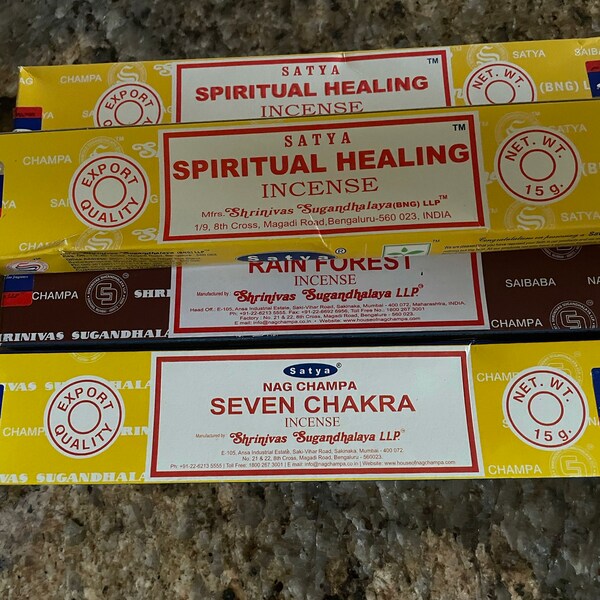Satya Incense Sticks 15g Box - Etsy