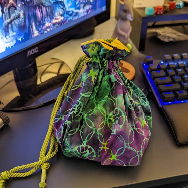 Drawstring Bag PDF Sewing Pattern | Instant Download | Flat Bottom Dice ...