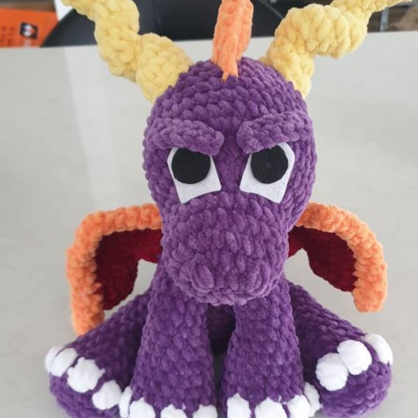 Baby Snuggle Dragon Crochet Pattern PDF, Crochet Dragon PATTERN ...