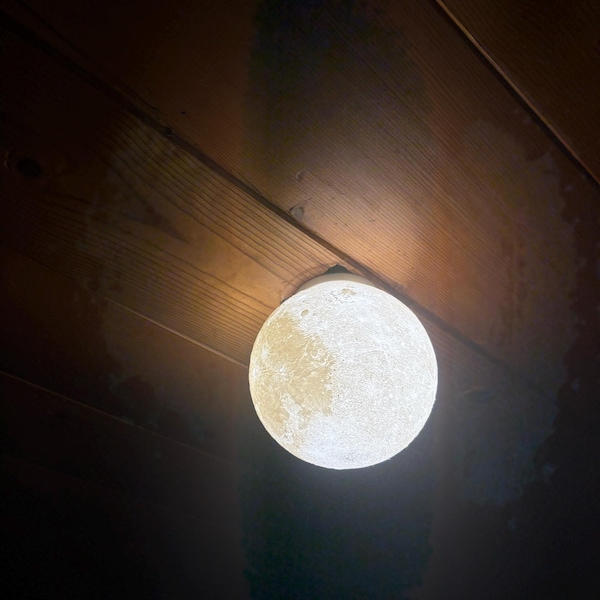 Moon Ceiling Light Cover 8 Inches (200mm) Globe Lithophane - Etsy