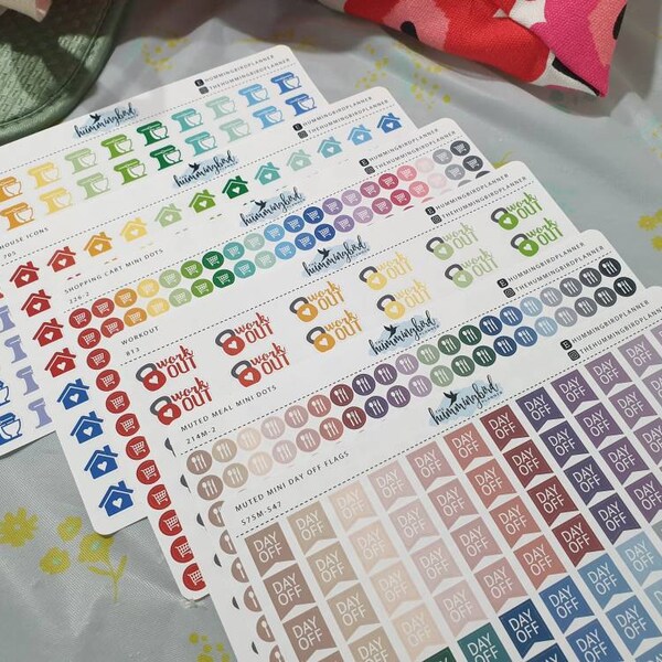 Rubbish Bin Mini Dots / Small Circle Stickers 223 Planner Stickers for ...