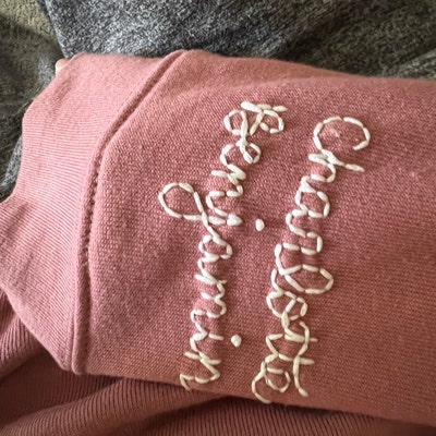 NAME ADD ON Sleeve, Hand Embroidered Names - Etsy