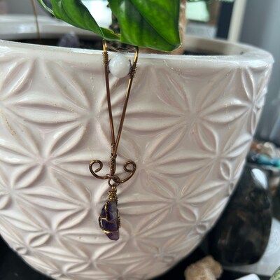 Moonstone Amethyst Flower Pot Decoration Crystal Pot Hugger - Etsy