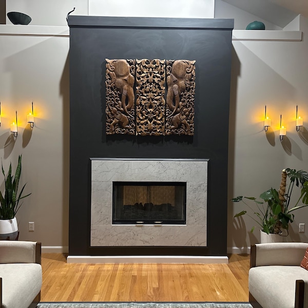 White Mandala Headboard Wood Carving Panel 90 X 90 Cm Asian Art Wall ...