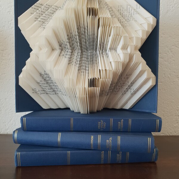 Rhombus BOOK FOLDING PATTERN + Instructions - Book Fold - Folded Book ...