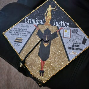 Graduation Cap Topper Label/criminal Justice Major/ Future FBI - Etsy