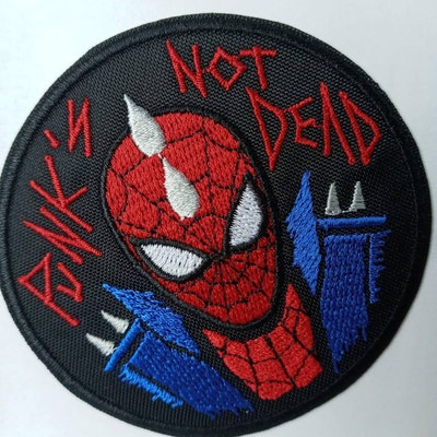 Spider-punk Punk is Not Dead Iron-on Embroidered Patch - Etsy