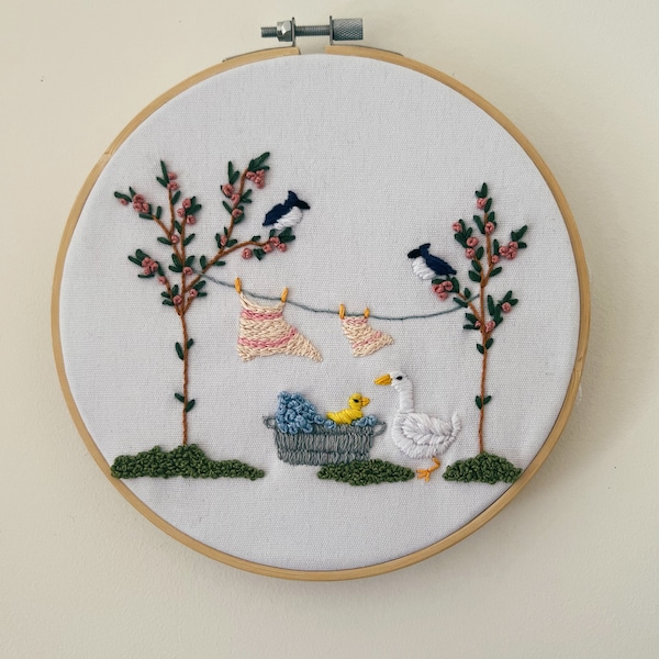 PDF Pattern - 8" Spring Cleaning - Step by Step Beginner Embroidery ...