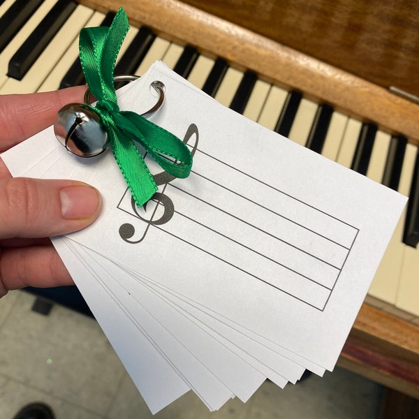 Basic Music Flashcards Teaching Tool for Learning Basic Notes Treble ...