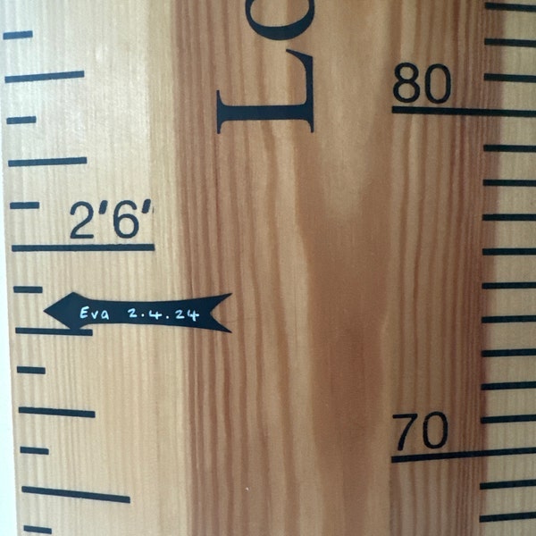 Railings Giant Ruler Height Chart, Wooden Growth Height Measuring ...