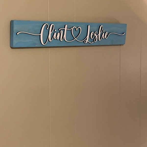 3D Wedding Sign, Name Sign Bridal Shower Gift, Boyfriend Gift ...