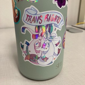 Trans Rights Pokemon Sylveon Eevee Evolution Holographic 3 Inch Vinyl ...