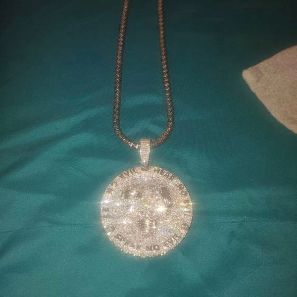 Moissanite Name Pendant/ Breezy Name Iced Moissanite Charm / Iced Name ...