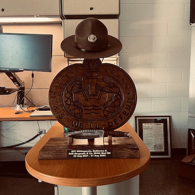 Drill Sergeant Hat Coin Stand Wood Hat Display - Etsy
