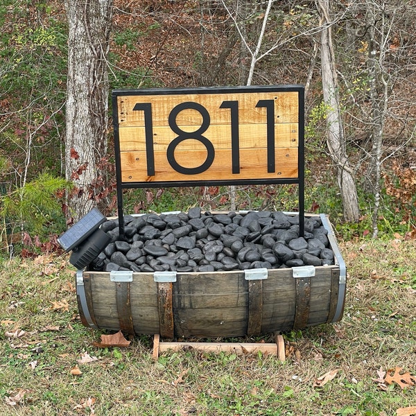 Large House Number Stake for Yard | 10 Inch Metal Number Sign ...