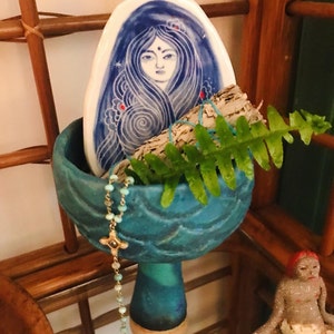 Big Ceramic Moon Face Lunar Wall Decor Ceramic Wall Art - Etsy