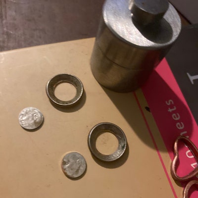 7/16 Coin Ring Tools for Quarter Dollar CENTER PUNCH Hole in Coin Tool ...