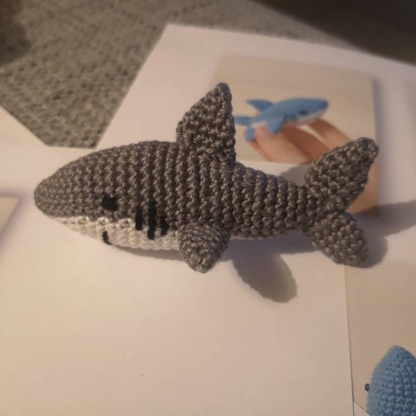 Baby Shark Mini Crochet Toy Pattern, Mini Amigurumi Shark Pattern ...